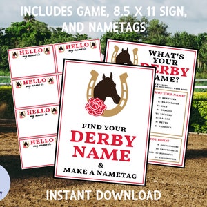Derby Game Bundle | 4 Games | Includes Name Game, Trivia, and More ...