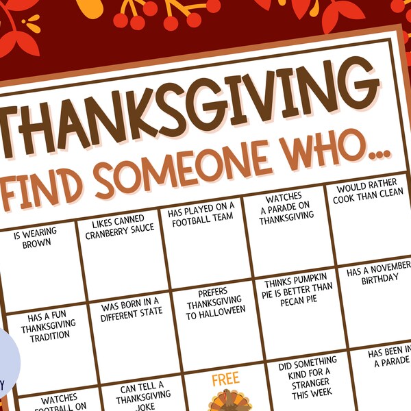 Find Someone Who Game - Etsy