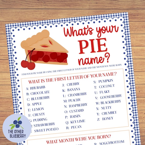 Pie Puns Names