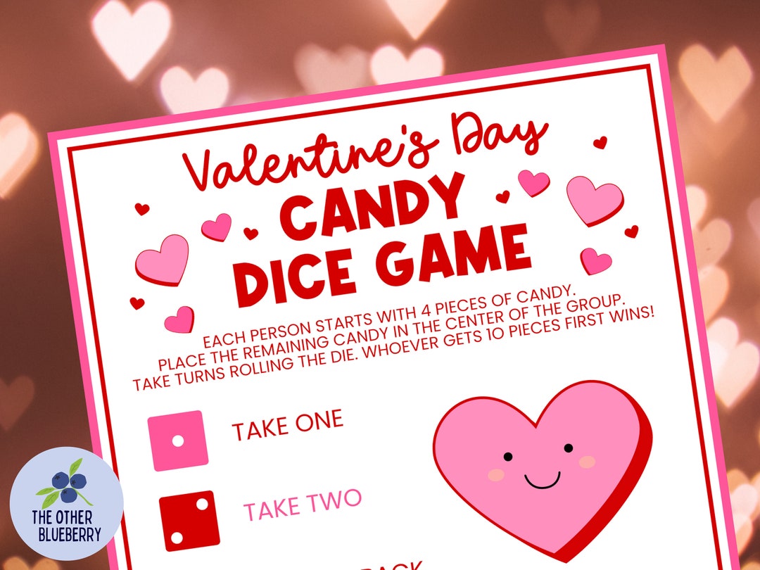 Valentine's Day Game | Candy Dice Game | Valentine Activity for Kids ...