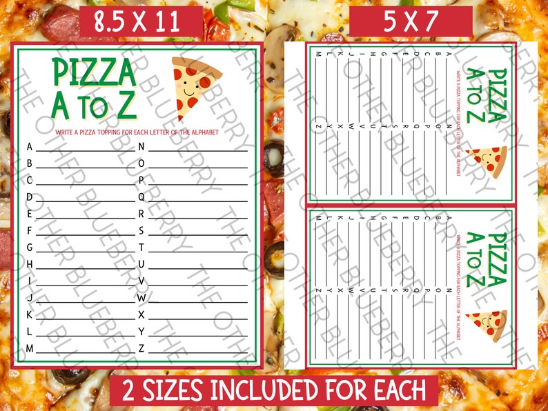 Pizza Game Bundle 7 Games Pizza Party Games Pizza Night - Etsy