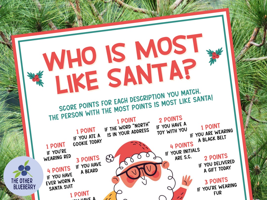 Christmas Game | Who's Most Like Santa? | Christmas Party Game ...