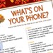 Thanksgiving What's on Your Phone Game Thanksgiving Party Game ...