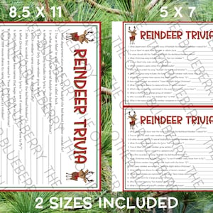 Reindeer Trivia Game | Reindeer Game | Christmas Game | Christmas Party ...