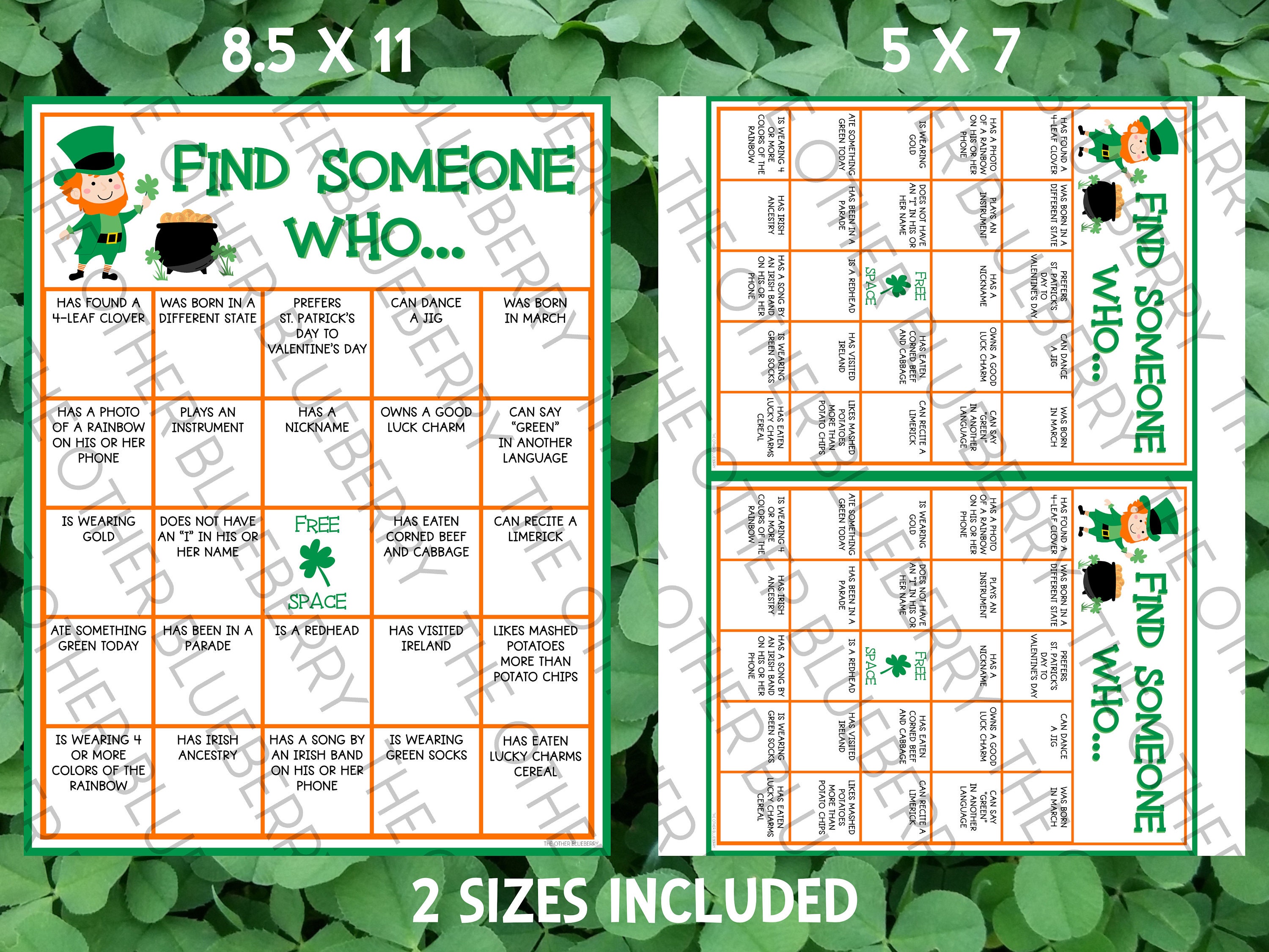 St. Patrick's Day Game Find Someone Who Icebreaker Bingo Human Bingo ...
