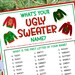 What's Your Ugly Sweater Name Game With Nametags & Sign | Ugly Sweater ...