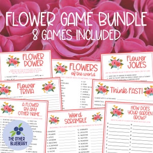 Flower Games | 8 Game Bundle | Garden Party Games | Flower Power Party ...