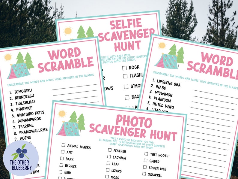 Camping Game Bundle 12 Games Camping Games Glamping - Etsy