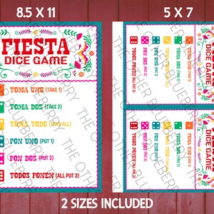 Fiesta Dice Game | La Pirinola | Tomo Todo | Fiesta Game | Pinata ...