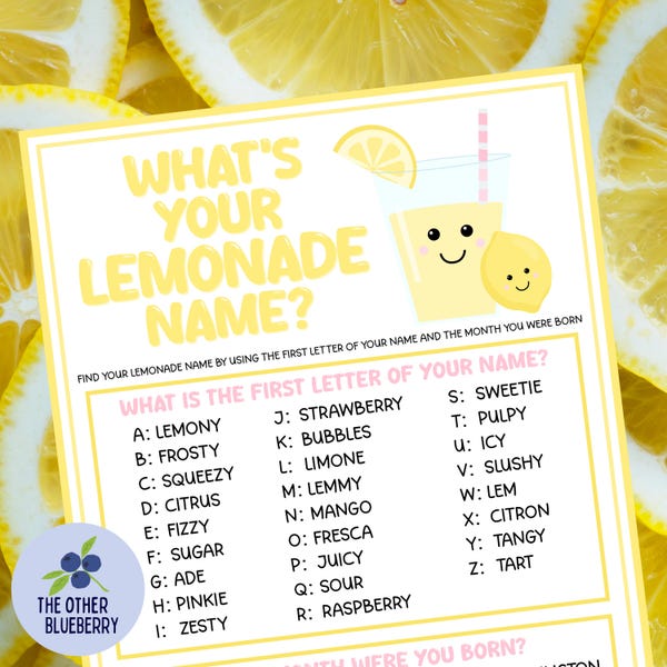 Lemonade Party Favor - Etsy