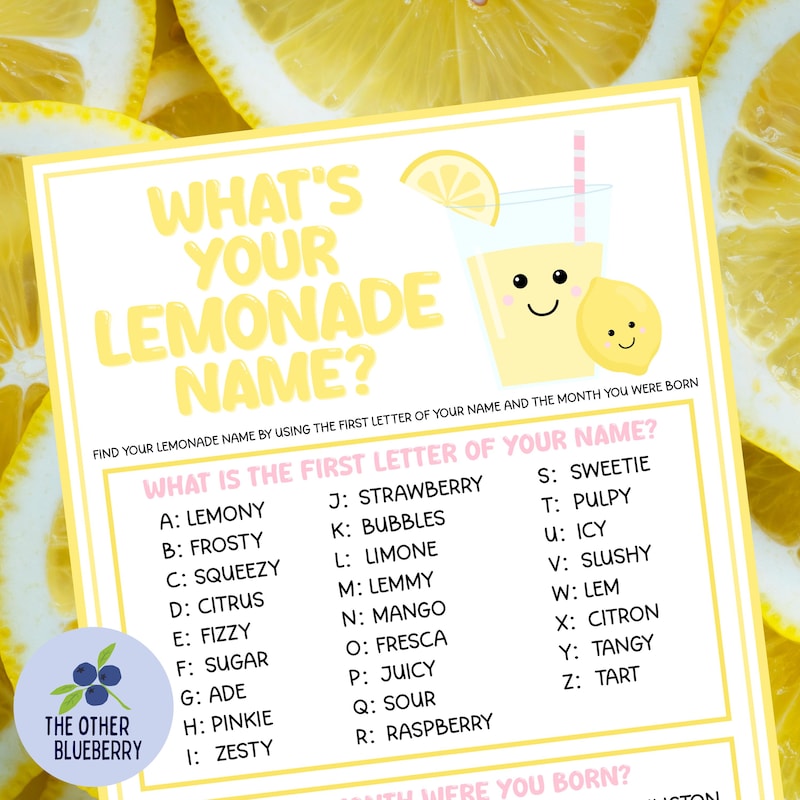 Lemonade Party Favor - Etsy