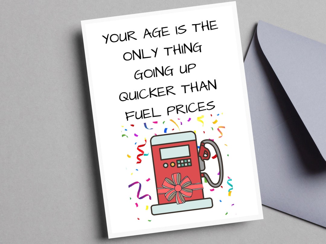 Fuel Prices Birthday Card, Meme Birthday Card, Petrol Prices, Funny ...