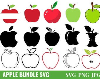 Apple Svg, Apple Monogram Svg, Split Monogram Svg, Teacher Monogram Svg ...