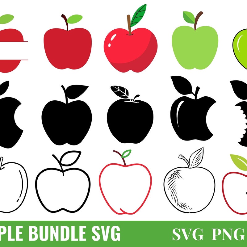 Apple Monogram - Etsy