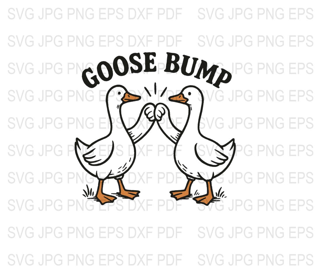 Funny Duck Clipart, Goose Bump SVG, Cute Animal Digital, PNG Download ...