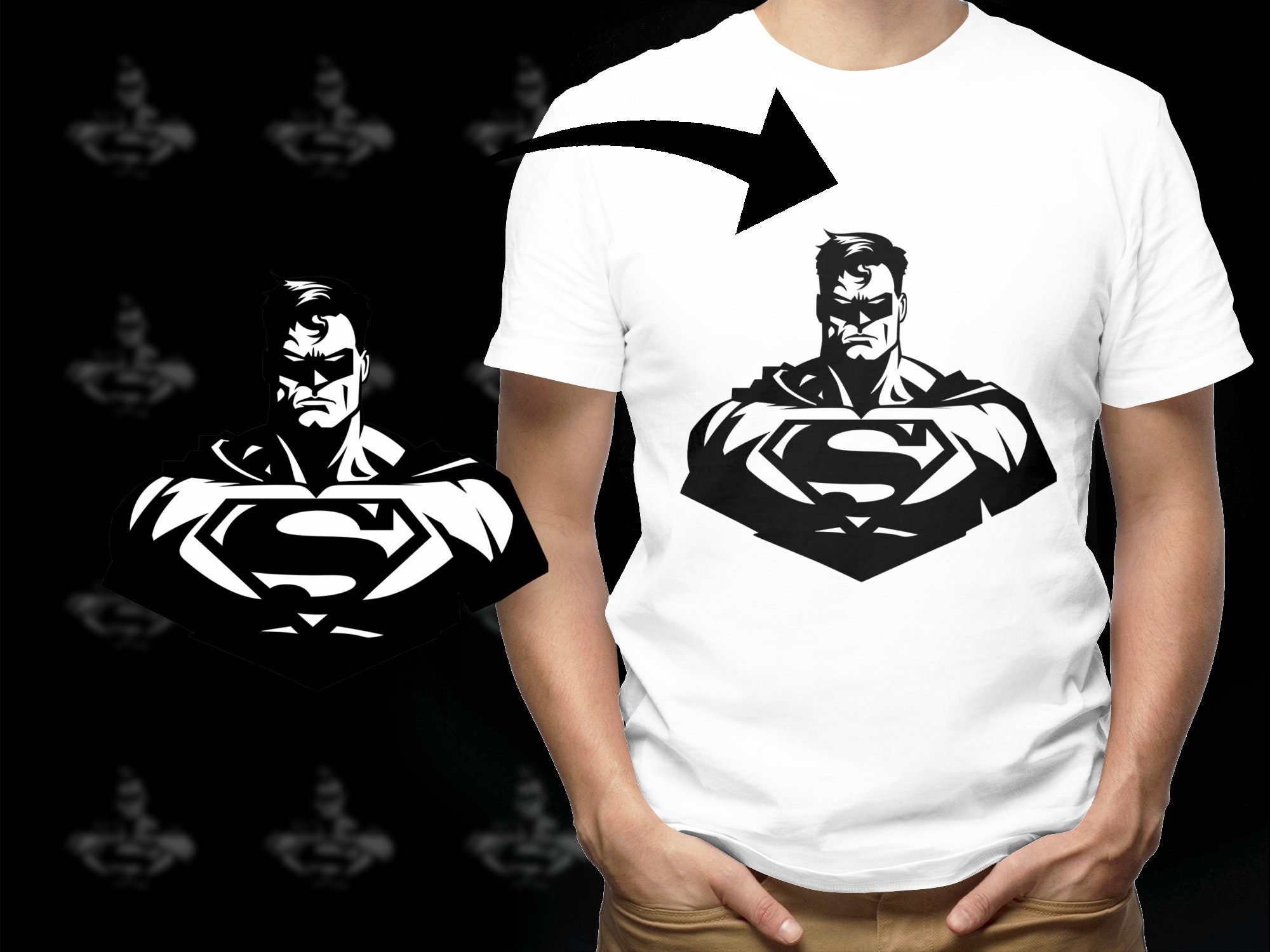 Superhero SVG Comic Clipart | Instant Download Digital Superhero Image ...