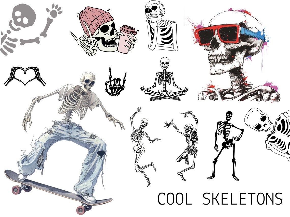 Cool Skeletons, Skeleton Art, Skeleton Decor, Skeleton Gifts, Skeleton ...