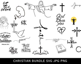 Christian Bundle SVG Scripture PNG Bundle, Bible Verse Bundle, Cut ...