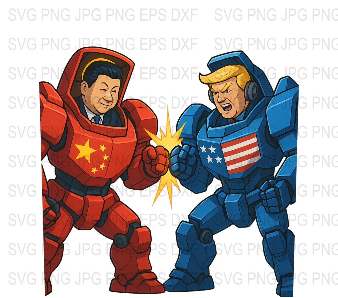 Funny Presidents Robots SVG Clipart | Digital PNG Image for Crafts ...