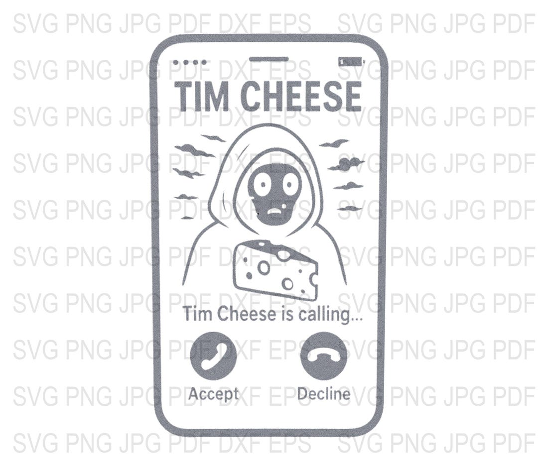 Funny Cheese Lover Clipart, Digital SVG Png Download, Tim Cheese ...