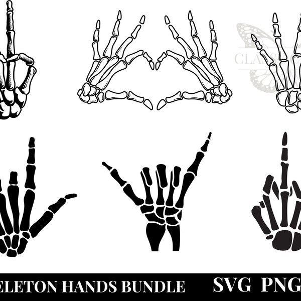 Skellington Hand Svg - Etsy