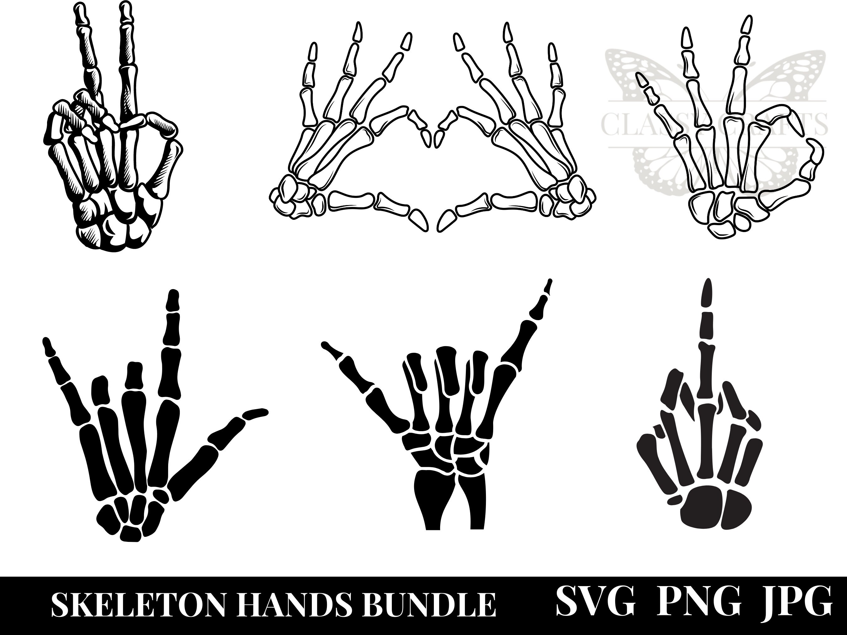 Skeleton Hands Svg Skeleton Svg Skull Skeleton Hand Etsy