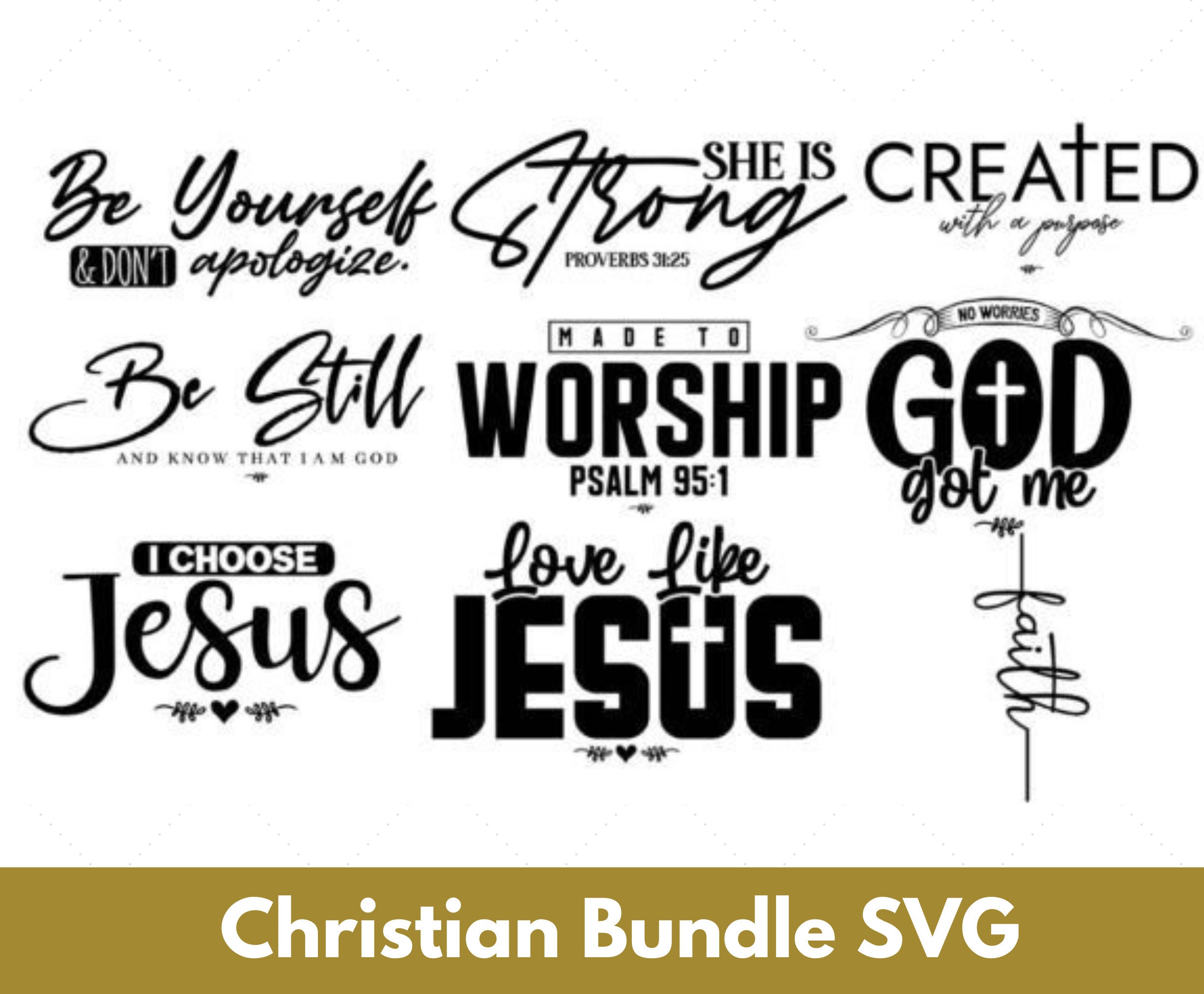Christian Bundle SVG, Scripture Bundle, Instant Download, Bible Verse ...