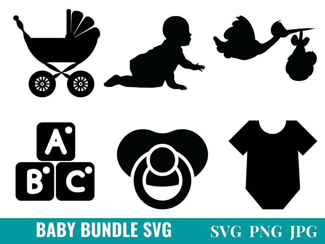 Baby Svg Bundle, Baby Shower Svg, Newborn Svg Bundle, Baby Crawling Svg ...