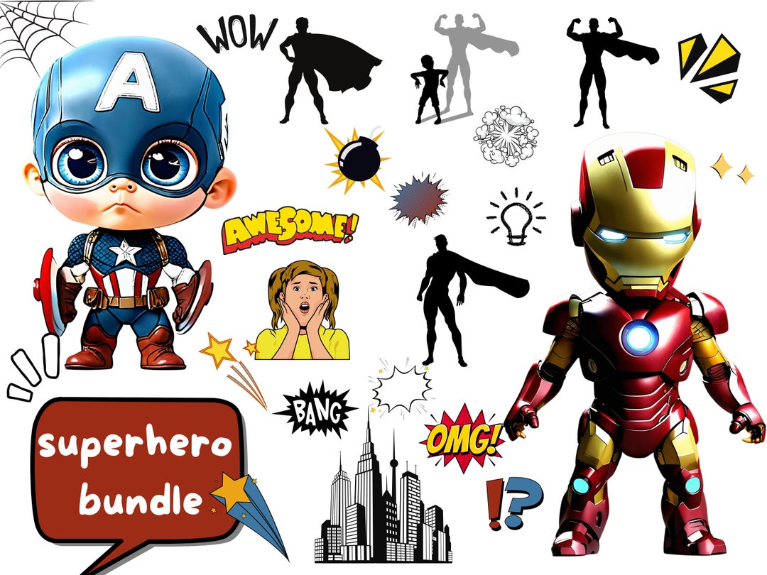 Superhero Bundle SVG, Superhero Vector,superhero Silhouette, Superhero ...