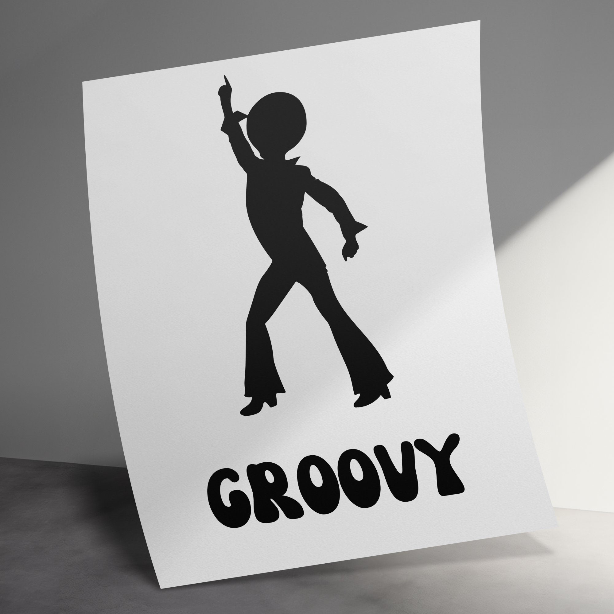 Groovy Dancing Man Retro SVG 70s Vintage Digital Download Funky Disco ...
