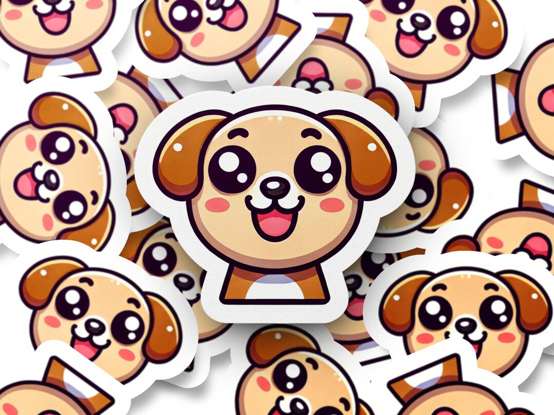 Cute Dog Digital Sticker Pack, Puppy Clipart SVG, Cartoon Animal ...