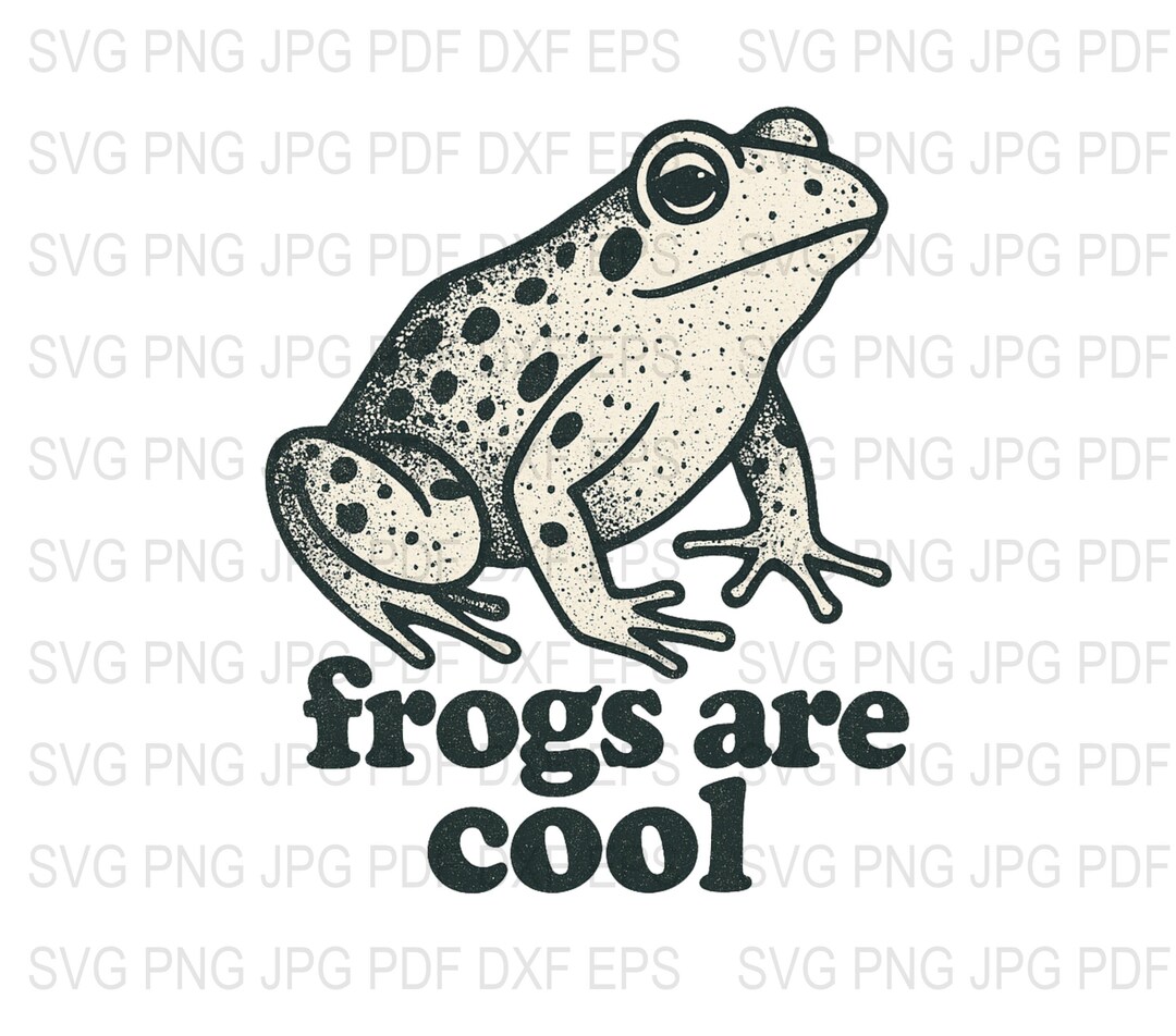Frogs Are Cool Digital Clipart, SVG Png Frog Graphic, Printable Frog ...