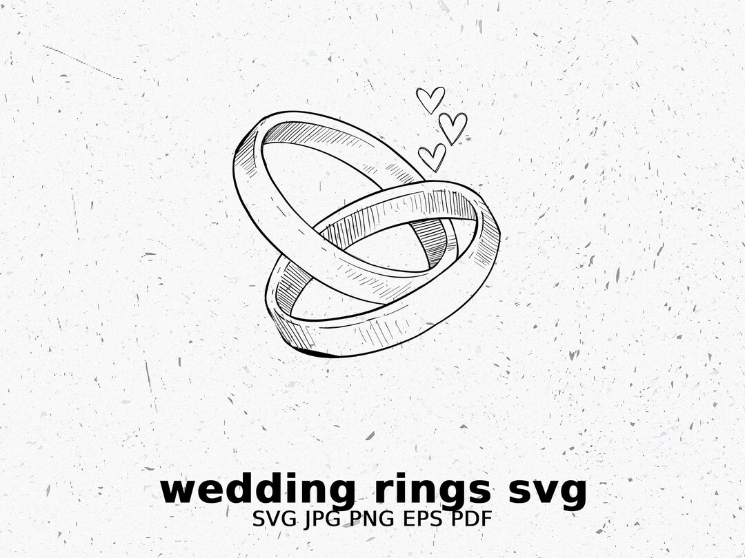 Wedding Rings Svg Cut File Digital Download For Cricut And Silhouette