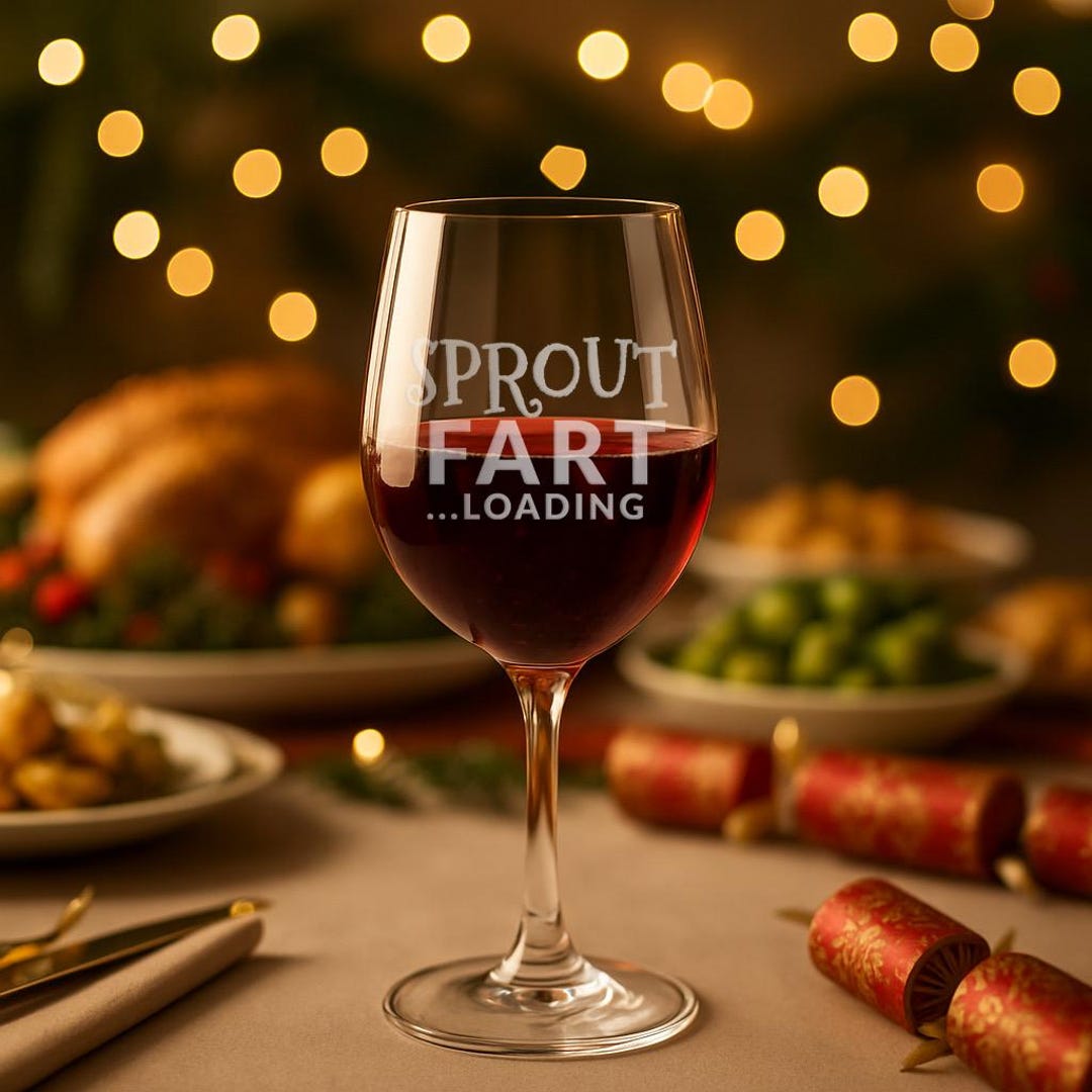 Sprout Fart Loading Wine Glass | Funny Christmas Gift, Friend Present ...