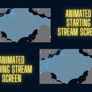 Animated Stormy Stream Overlay / Streaming Overlay / Lightning Stream ...