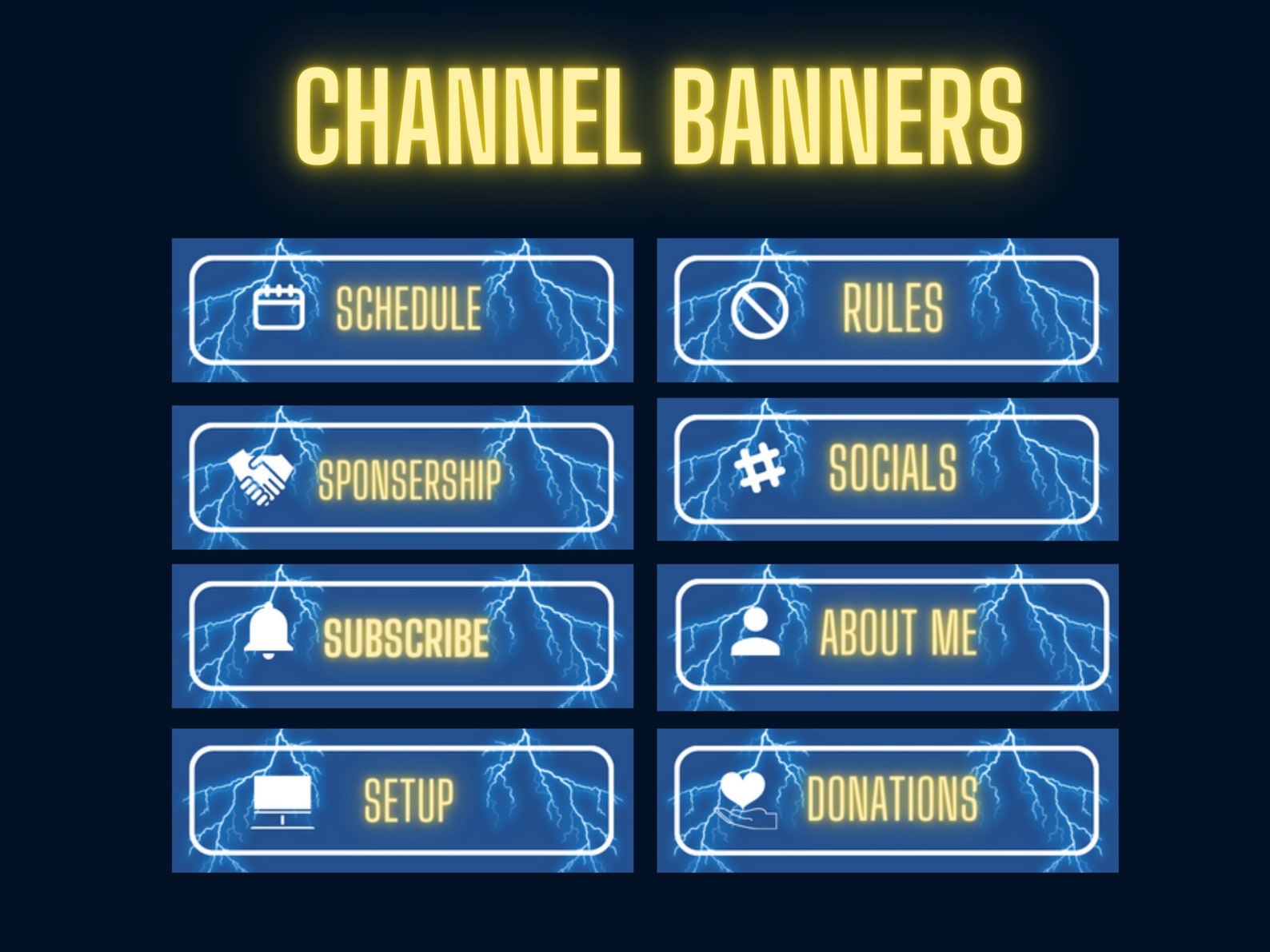 Animated Stormy Stream Overlay / Streaming Overlay / Lightning Stream ...