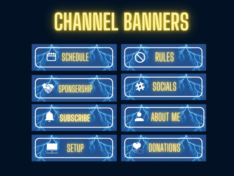 Animated Stormy Stream Overlay / Streaming Overlay / Lightning Stream ...