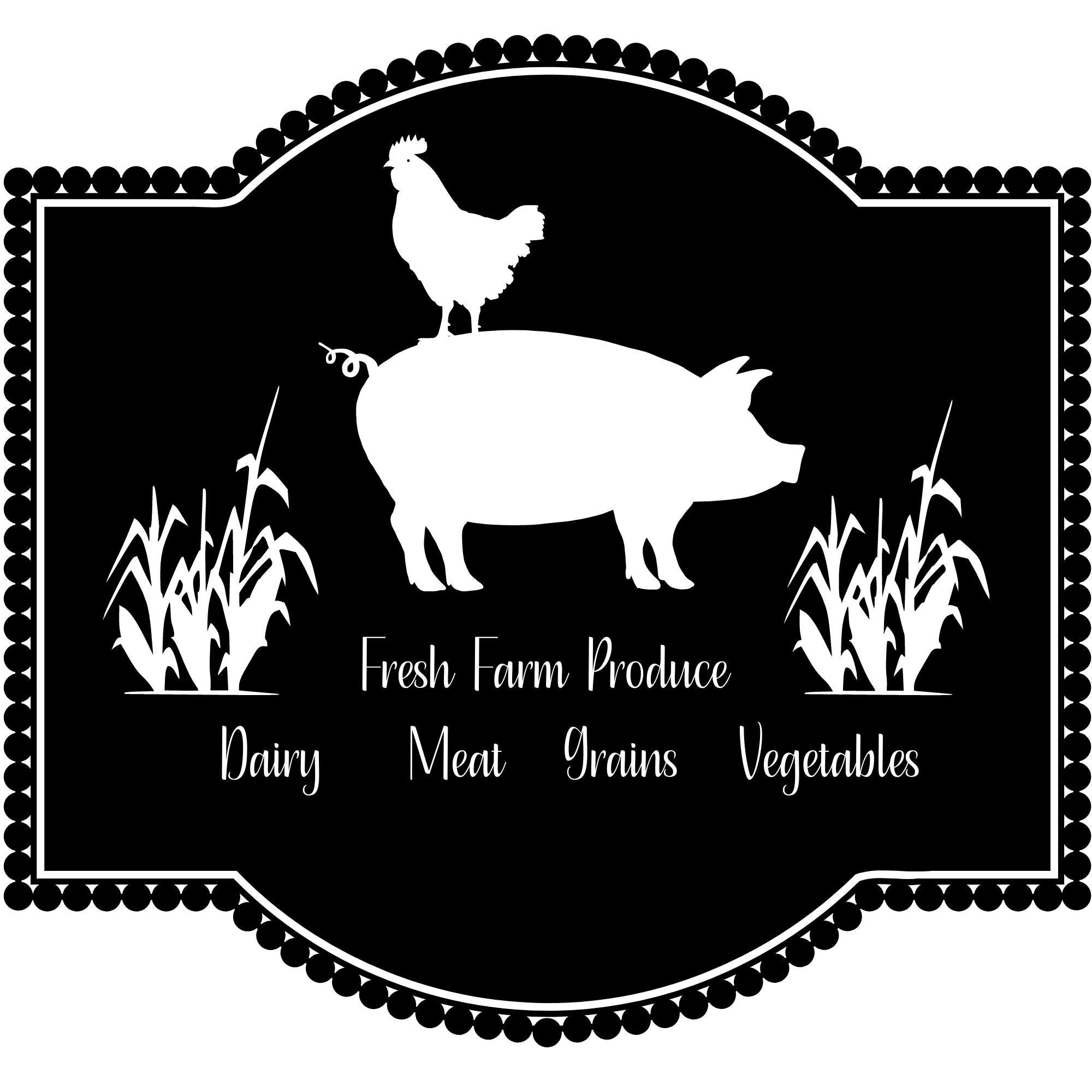 Farm Fresh Produce SVG - Farmhouse SVG - Cut Files - Farmhouse Decor ...
