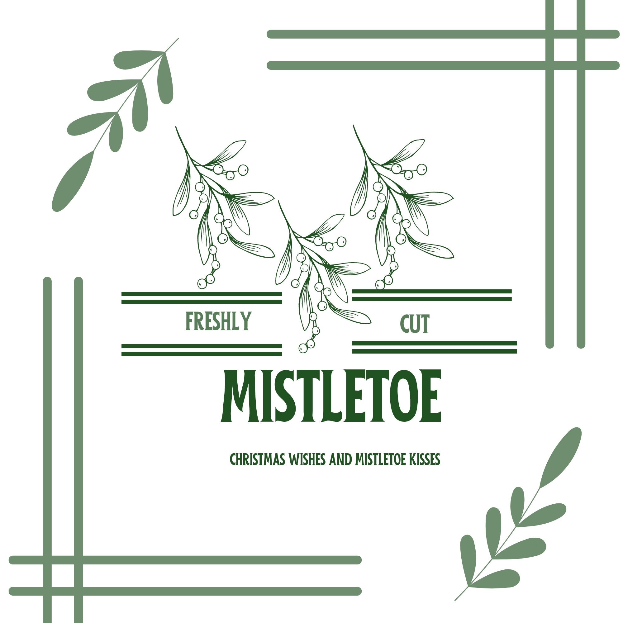 MISTLETOE, Door Sign, Instant Download, Farmhouse, Svg, PNG, Eps, Dxf ...