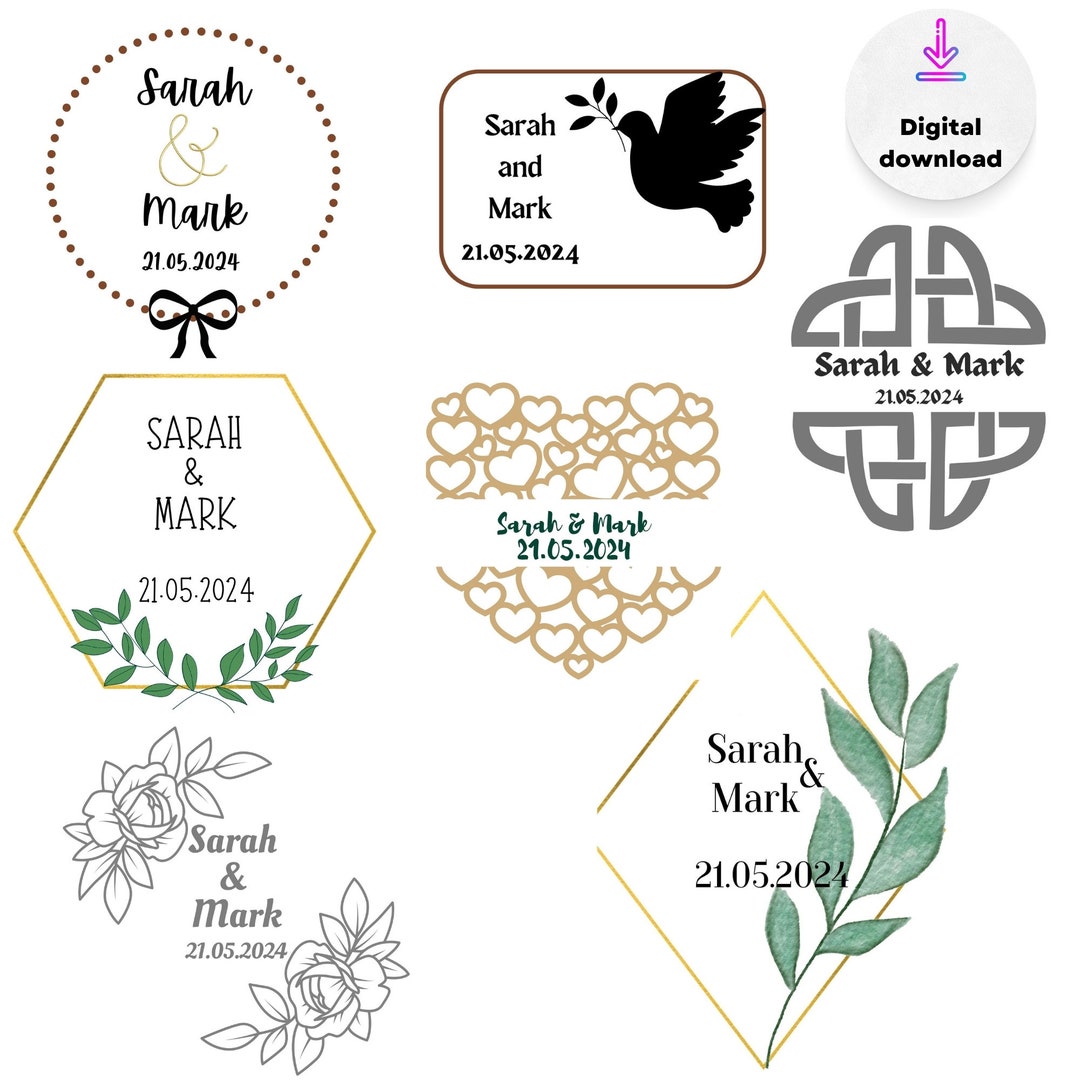 Wedding SVG Bundle - Wedding Sign SVG - Wedding Decoration SVG - Svg ...
