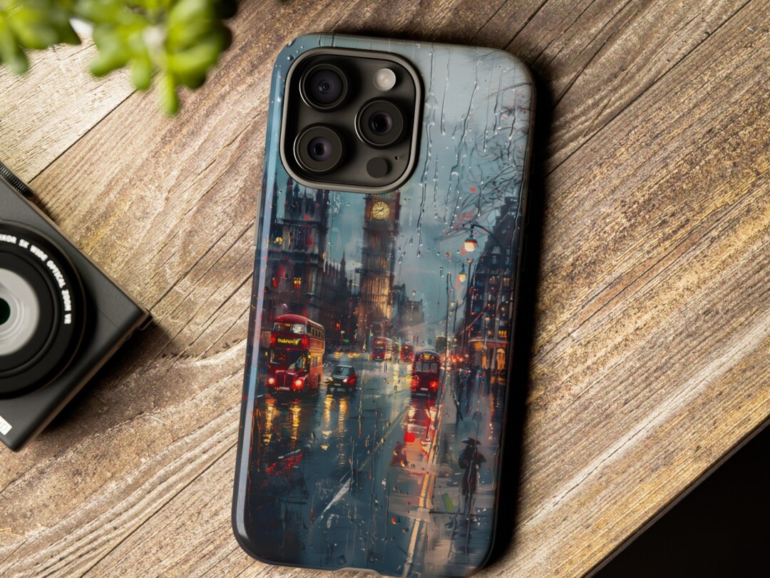 Rainy Day in London Tough Phone Case Magsafe Case Aesthetic Oil Paint ...