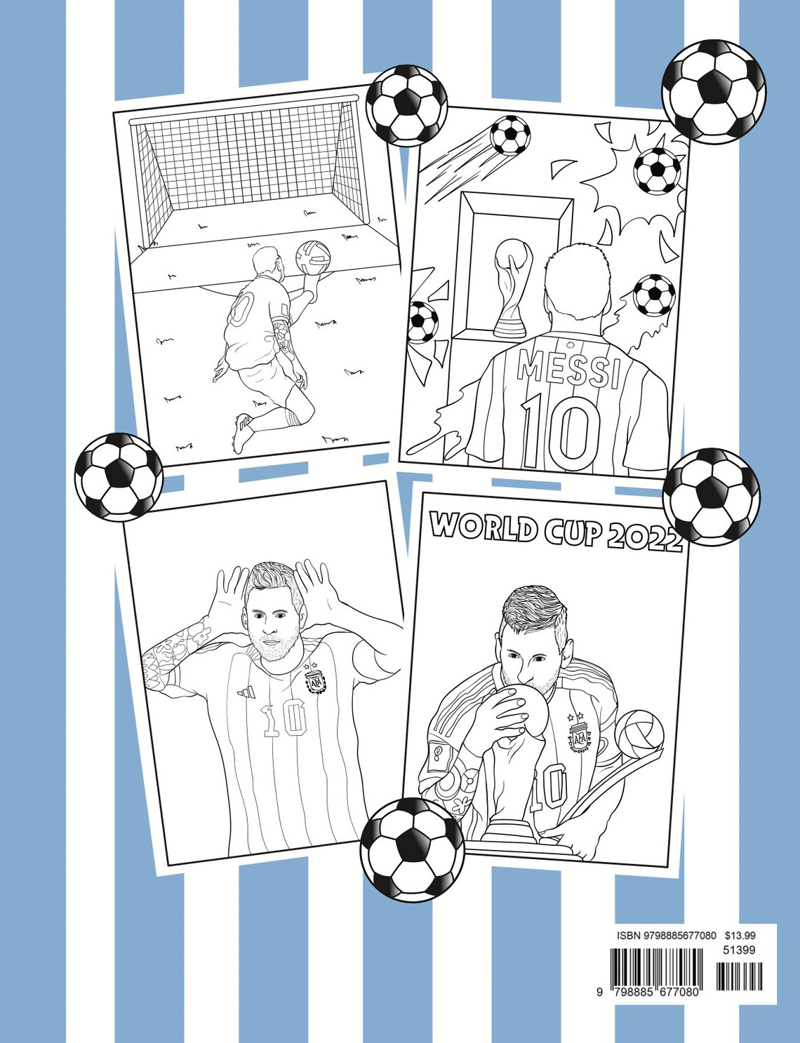 Lionel Messi Coloring Book: Messi Inspired Soccer futbol Coloring Book ...