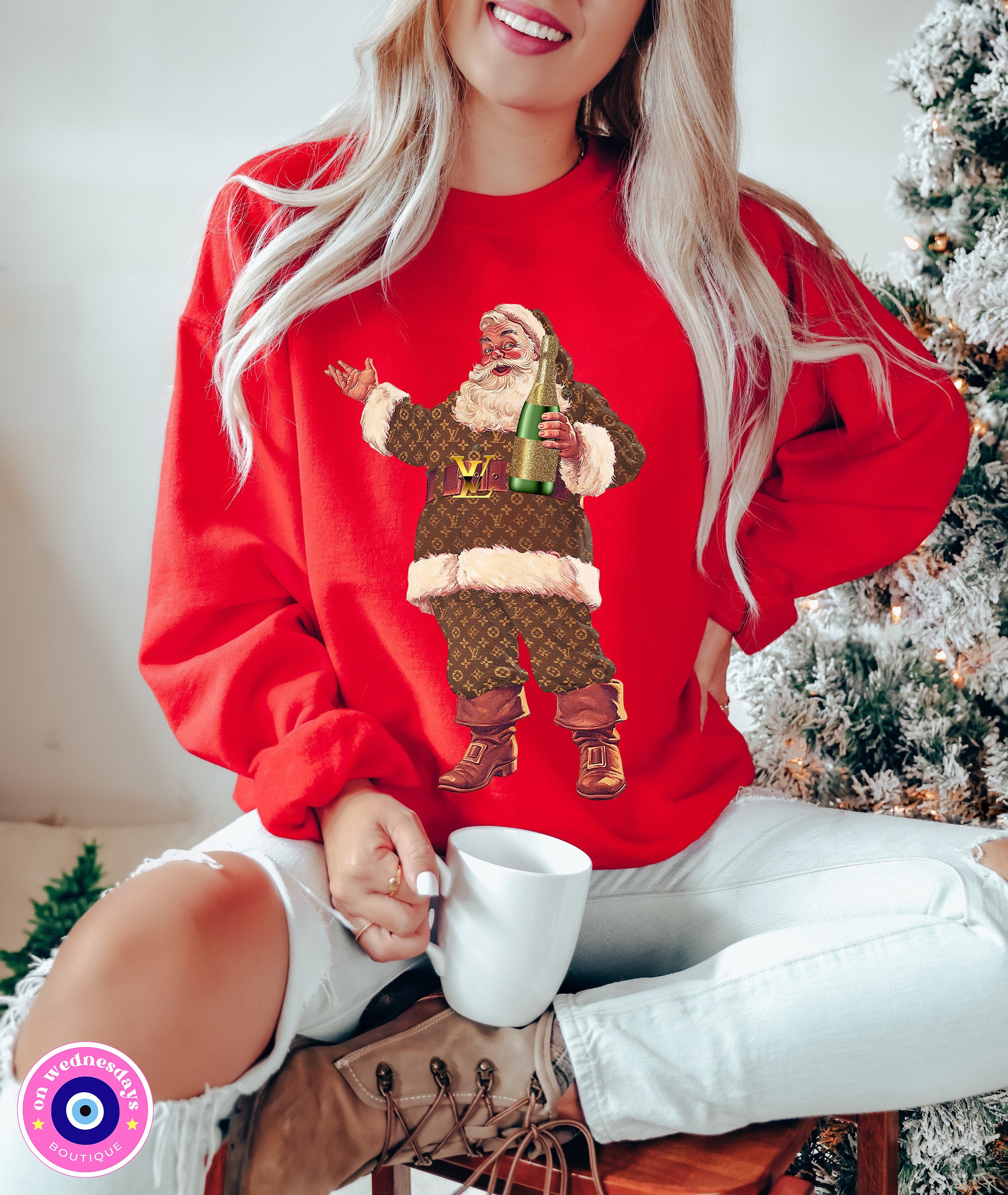 Designer Santa Crewneck - Etsy