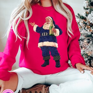 Retro Santa Sweatshirt for Women, Santa Crewneck, Vintage Santa Shirt ...