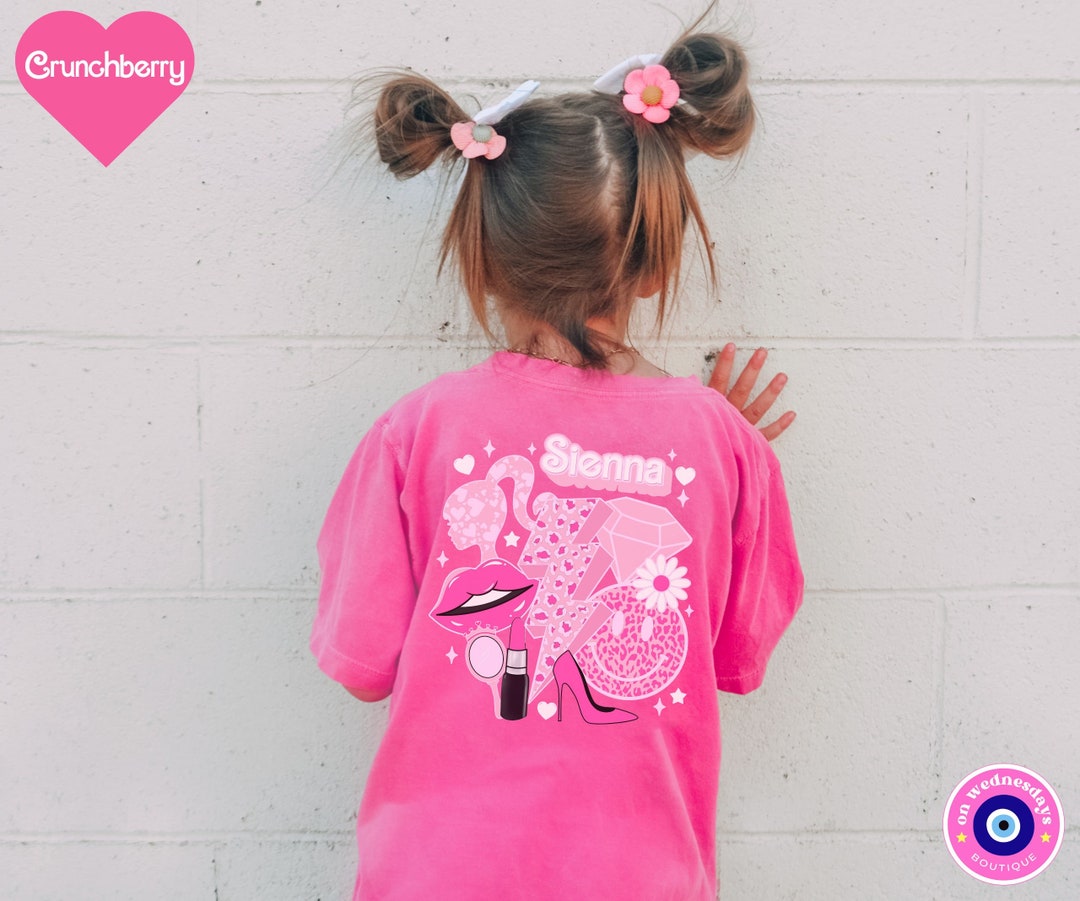 Personalized Girl Name Shirt, Custom Name Tshirt for Kids, Custom Tee ...