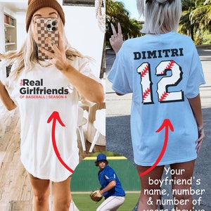 Funny Baseball Player Shirt Custom Boyfriend Name T-shirt for Baseball ...