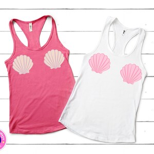 Seashell Bra Shirt | Tank Tops for Women | Funny Mermaid Shirt | Cute ...