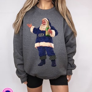 Retro Santa Sweatshirt for Women, Santa Crewneck, Vintage Santa Shirt ...