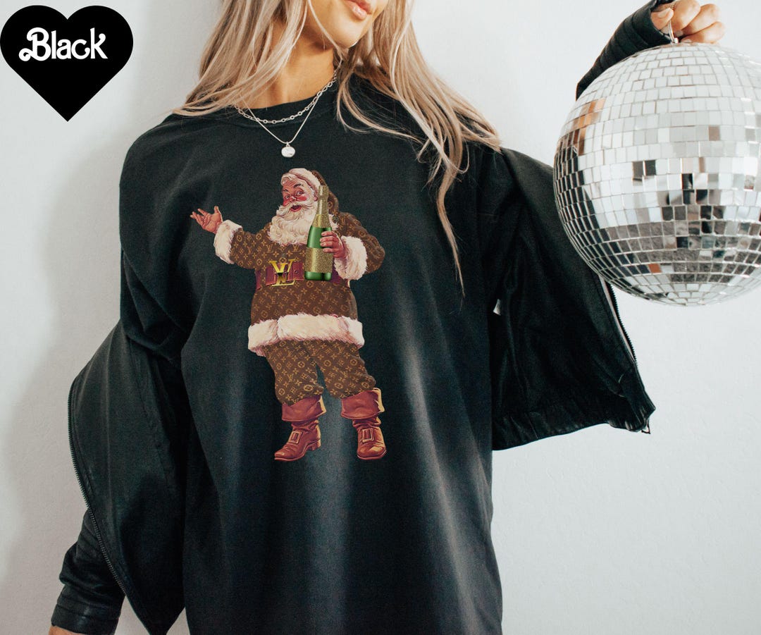 Cute Christmas Shirt With Santa, Santa Shirt, Women's Christmas Shirt ...