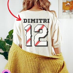 Funny Baseball Player Shirt Custom Boyfriend Name T-shirt for Baseball ...